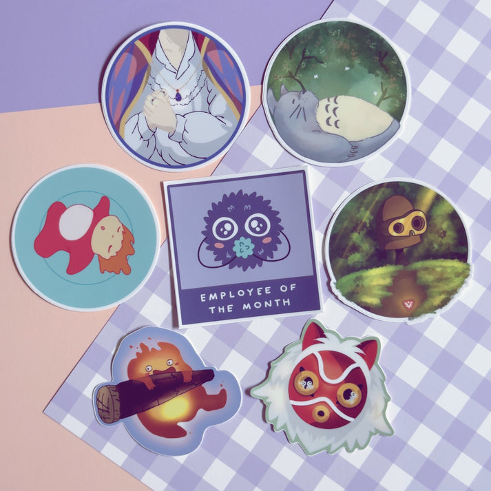 A4 Wolf Princess Mask Sticker – Moonflower Station