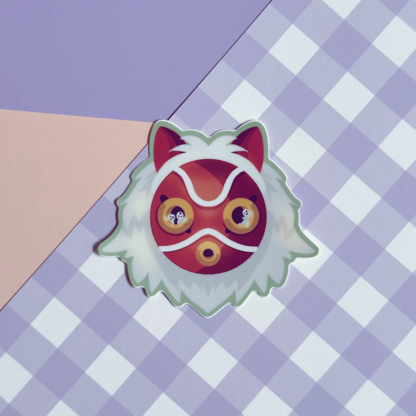 A4 Wolf Princess Mask Sticker – Moonflower Station
